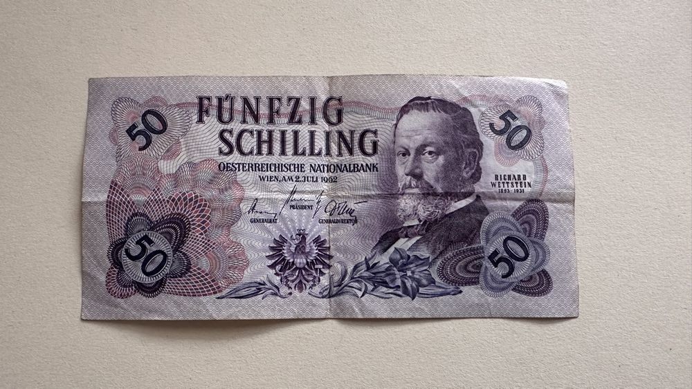 Ancien billet de 50 Schillings Autrichiens - 1962 (D'occasion) à ...