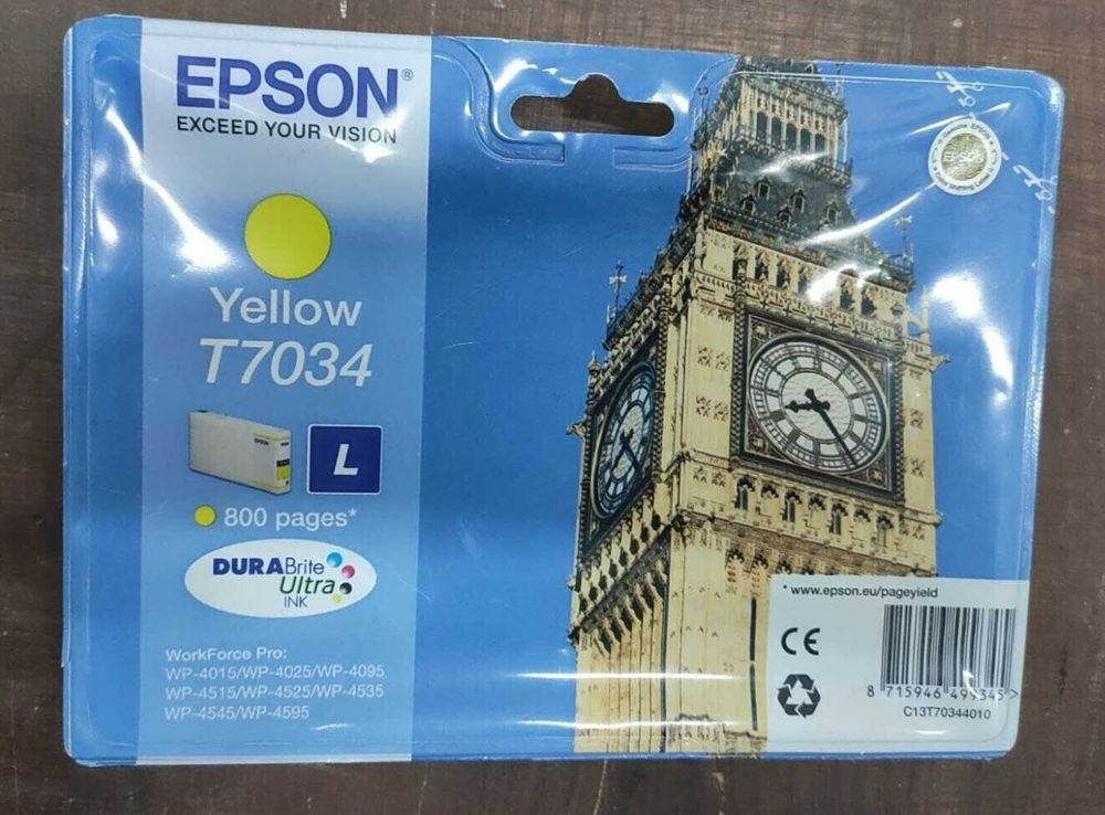 Epson T7034 gelbe Patrone zu WF-4015/WF-4025/WF-4525/WF-4545 (Neu und ...