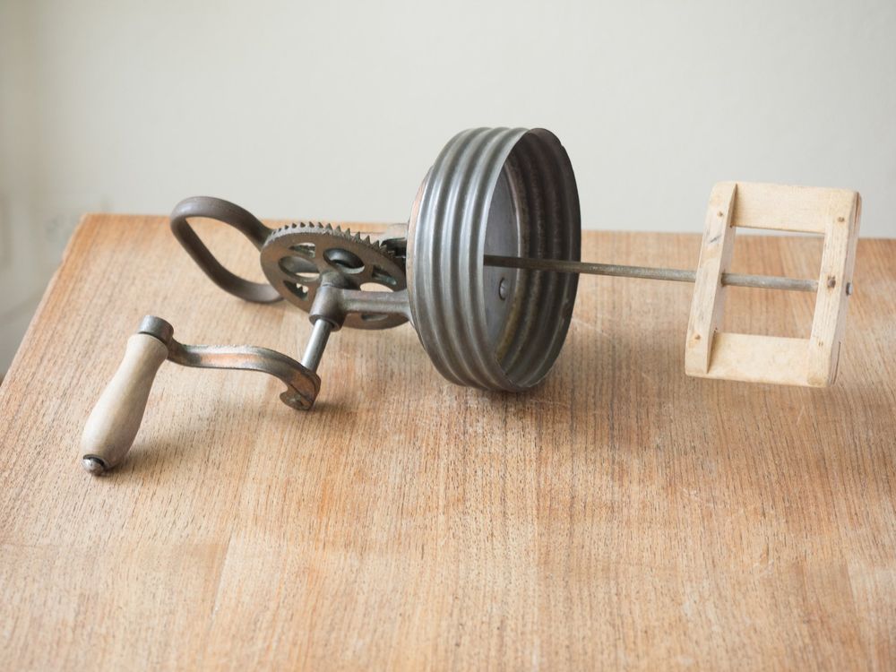 Antik Rührgerät Rahmschläger Butterschläger Mechanik vintage | Kaufen ...