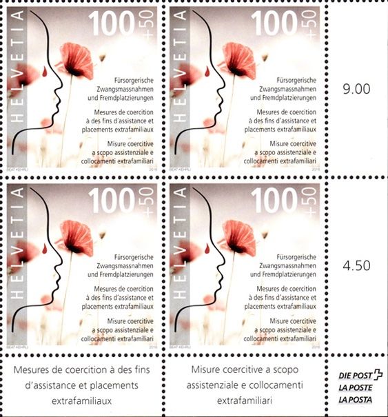 Viererblock Fürsorgerische Zwangsmassnahmen - Mohnblumen** (Neu (gemäss Beschreibung)) in ...