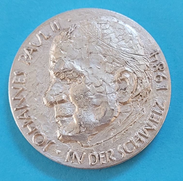 Fanco Annoni; "PAPST JOHANNES PAUL II" 1984 Silber (Gebraucht) in Oberriet SG für CHF 23 – mit ...