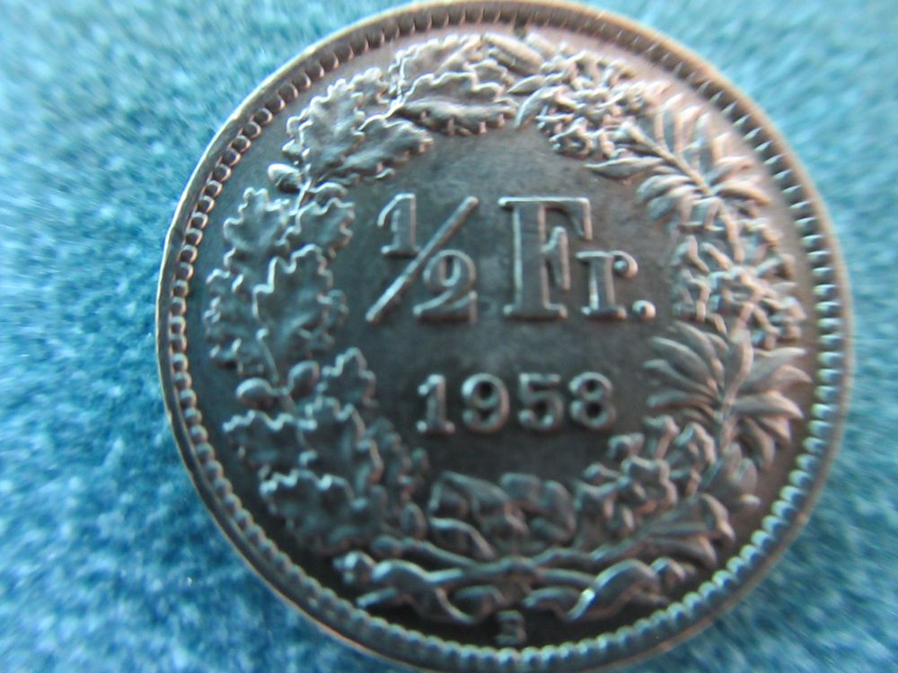 Silber 50 Rappen 1958 (Gebraucht) in Goldiwil (Thun) für CHF 6 – mit ...