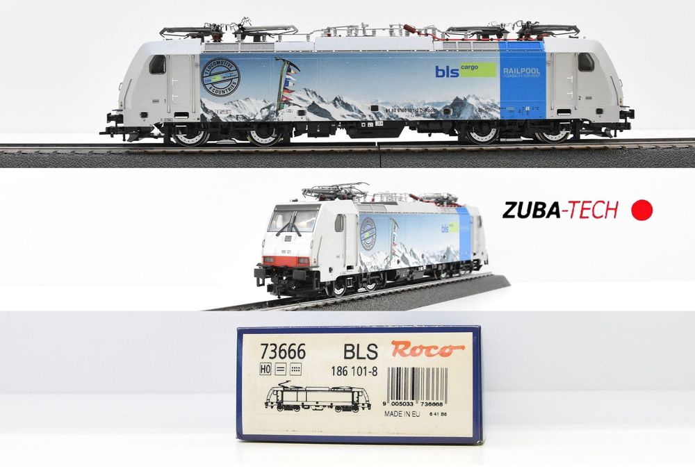 Roco 73666 E-Lok Re 186 Railpool BLS Carg H0 GS Digital OVP (Gebraucht ...