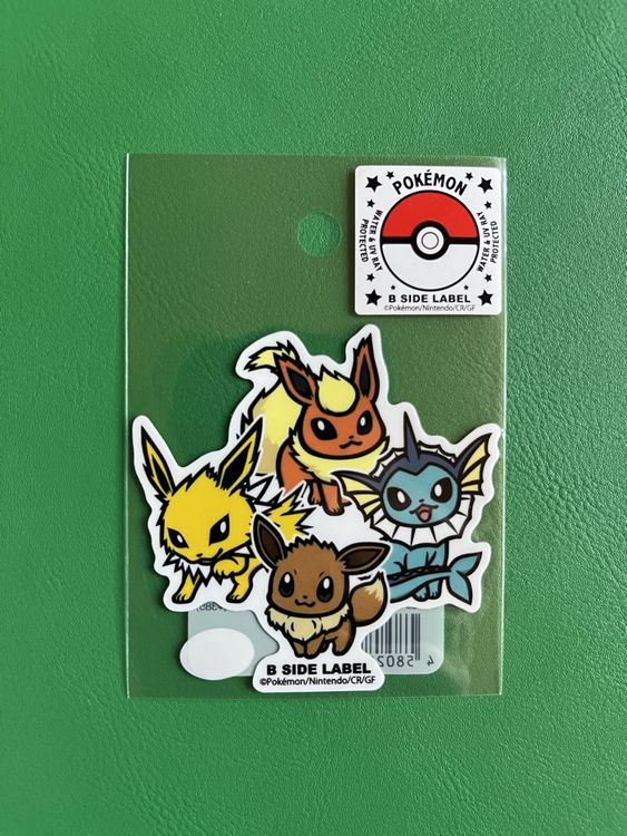 Pokemon Sticker/Aufkleber Evoli/Eevee Evolution B Side Label (Neu und ...