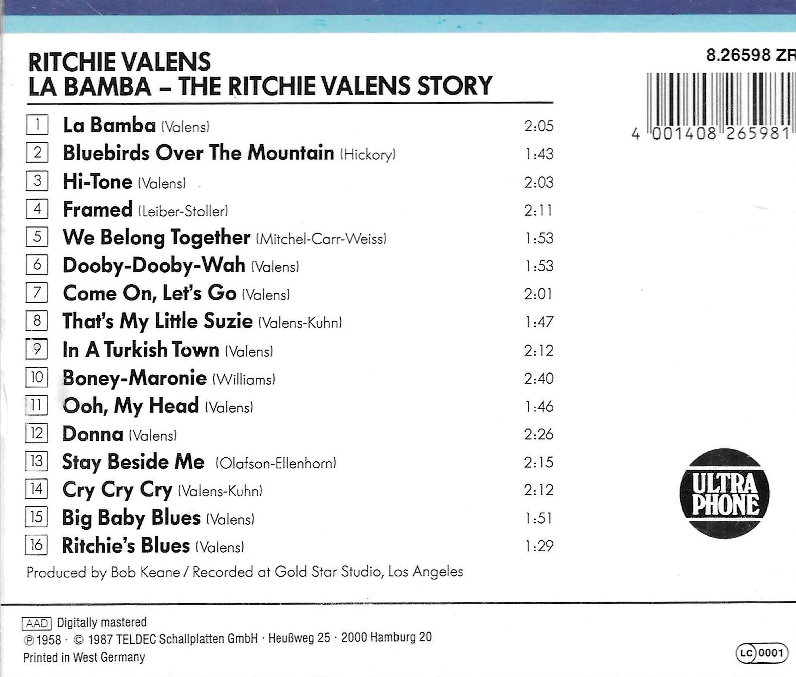 Ritchie Valens - La Bamba The Original Ritchie Valens Story (Gebraucht ...