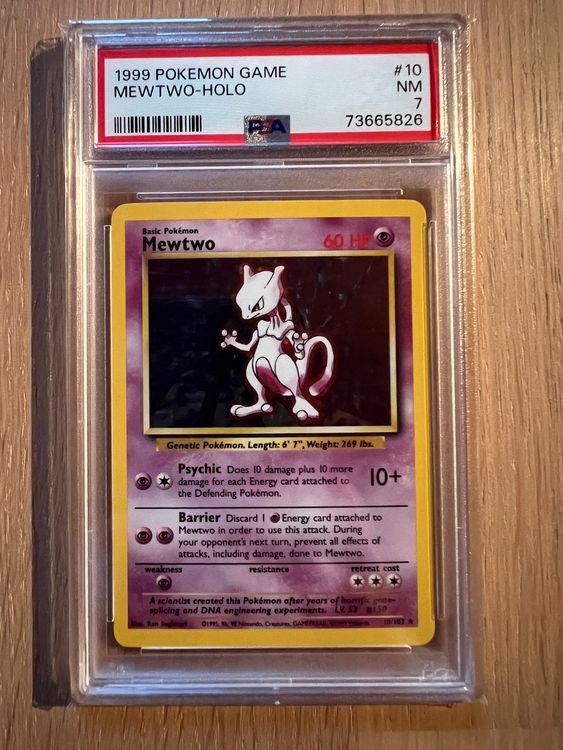 1x POKEMON MEWTWO HOLO 1999 BASE SET CARD PSA 7 RARE ENG | Kaufen auf ...