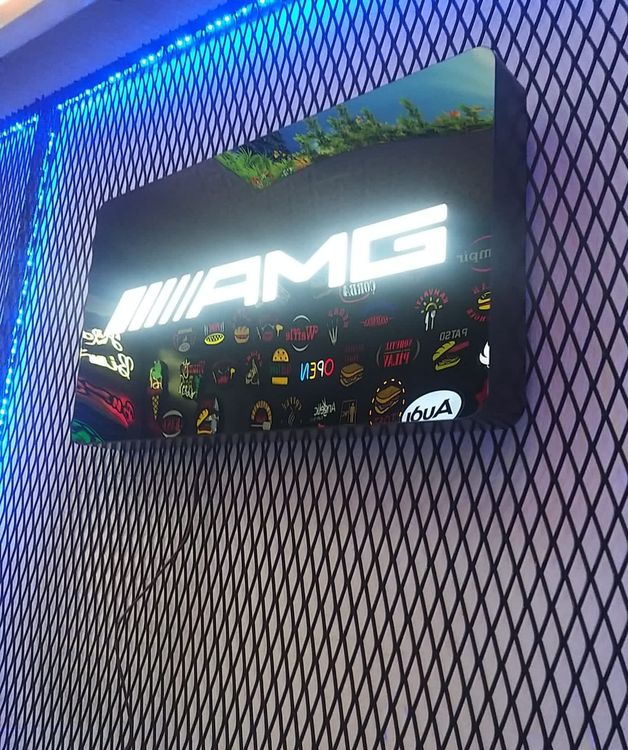 Amg Mercedes Leuchtschild | Werbeschild für deine Werkstatt (Neu und ...