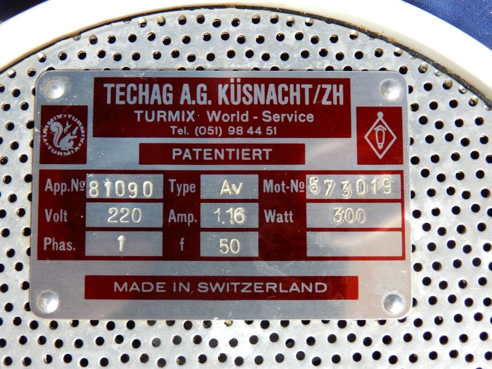 TECHAG Turmix Mixer Küsnacht 50er Jahre | Kaufen auf Ricardo