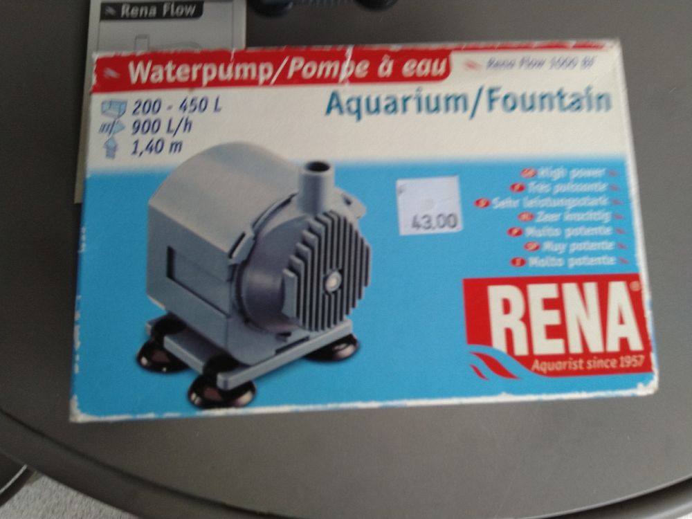 AQUARIUM WASSERPUMPE Rena Flow 1000 ,BF (Neu und originalverpackt) in ...