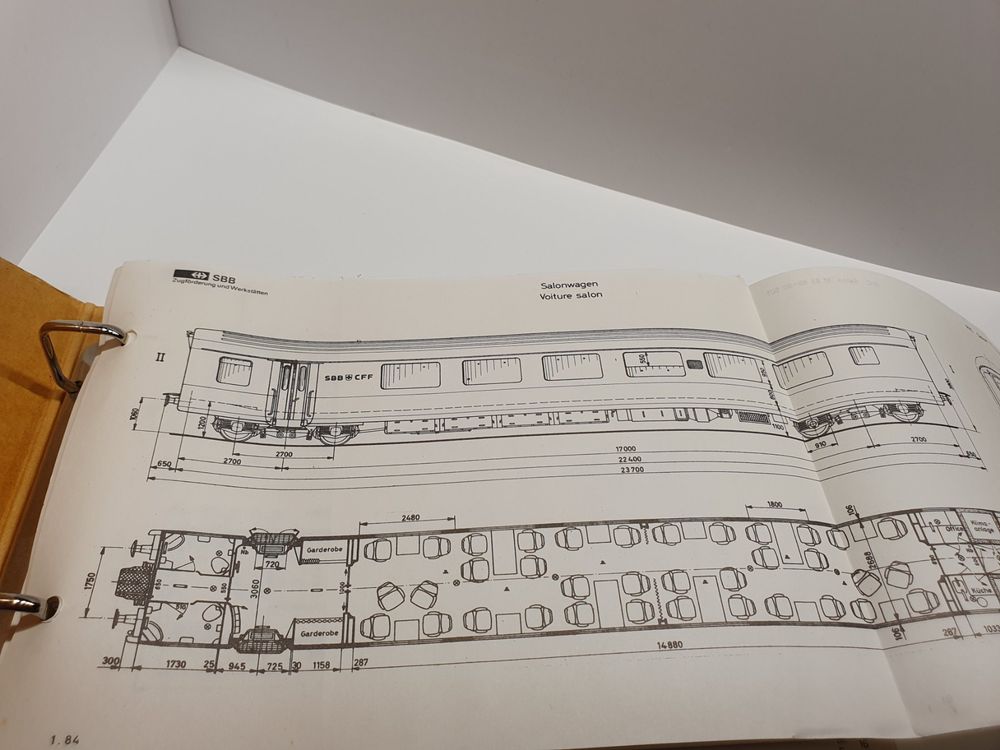 SBB Personen- und Gepäckwagen / Skizzen / Massstab 1:100 | Kaufen auf Ricardo