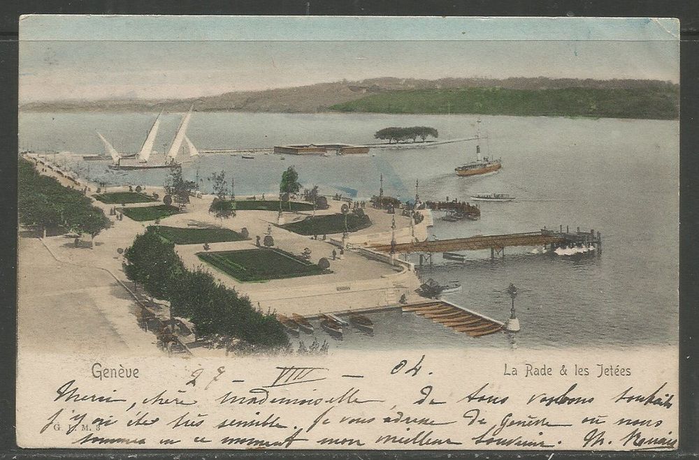 Carte P de 1904 ( Genève / La Rade & Les Jetées ) (D'occasion) à La ...