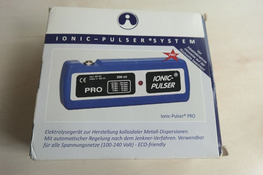 Pro Ionic Pulser Silberwasser Generator (Neu und originalverpackt) in ...