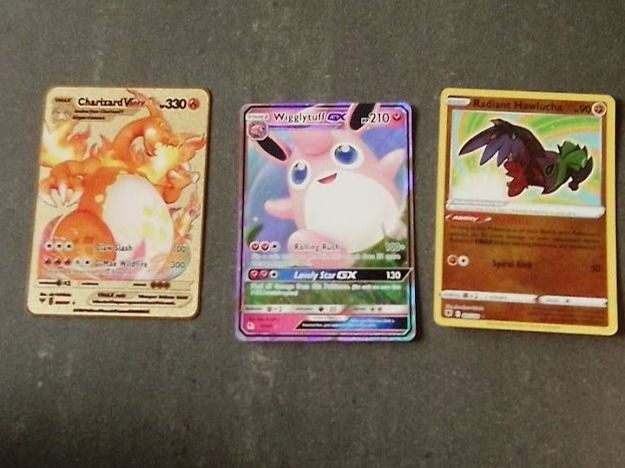 Pokémon Glurak VMax, Wigglytuff GX, Radiant Hawlucha | Kaufen auf Ricardo