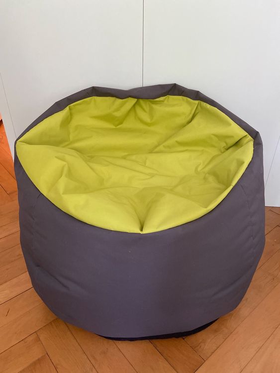 Pouf Jumbo Bag Vert Anis/Anthracite 70 x 70 x 70 cm (D'occasion) à ...
