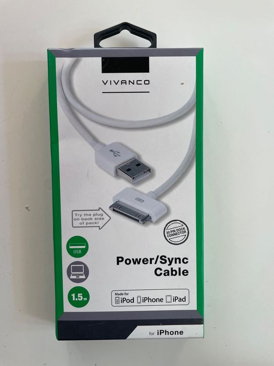 Power Sync cable pour iPad, iPhone, iPod - usb 1.5 m -neuf (Neu und originalverpackt) in Chénens ...