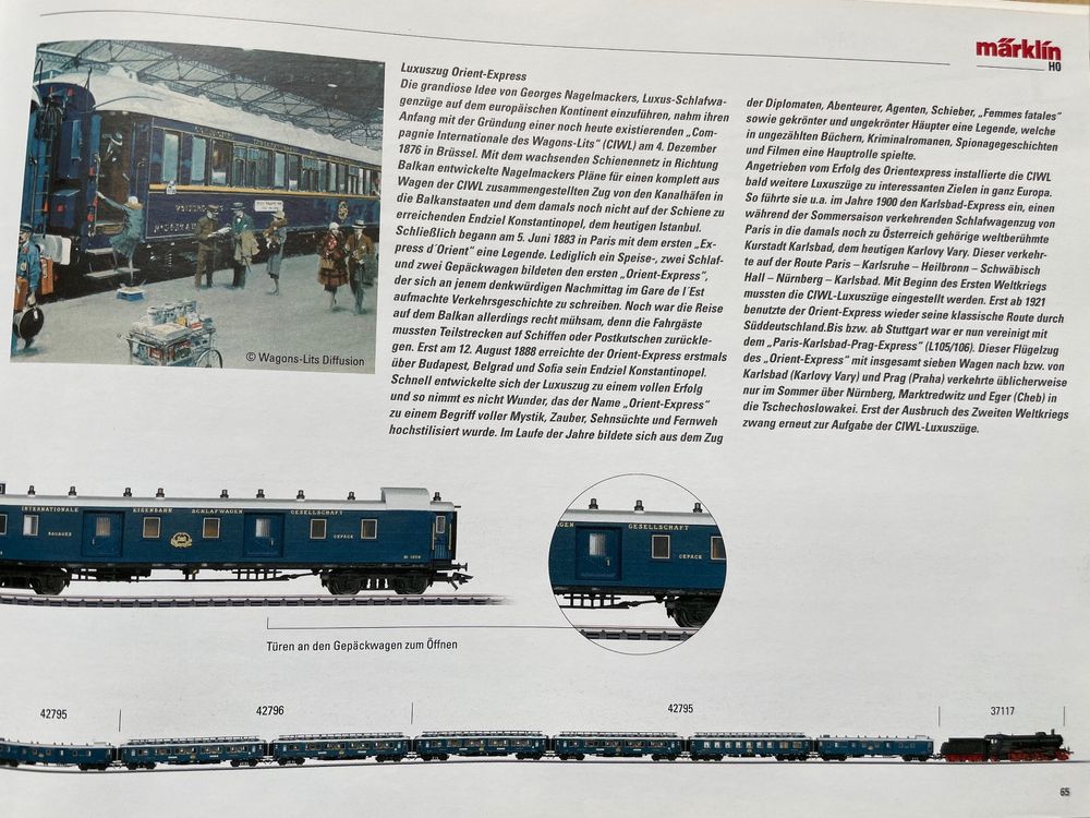 Märklin 42795 & 42796 CIWL Orient-Express Personenwagen-Set (Neu (gemäss Beschreibung)) in ...