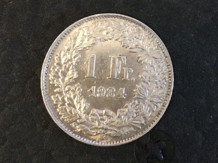 1Fr 1934 vz Selten