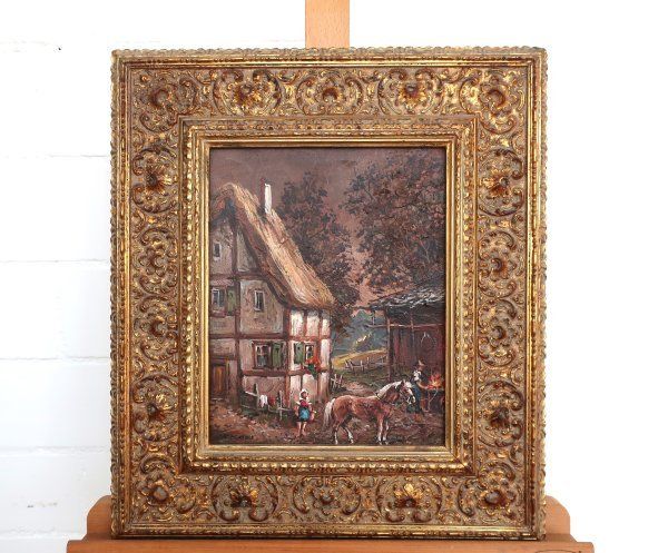 Gemälde Max Urban Dorfleben (Gebraucht) in Volketswil für CHF 60 – mit ...