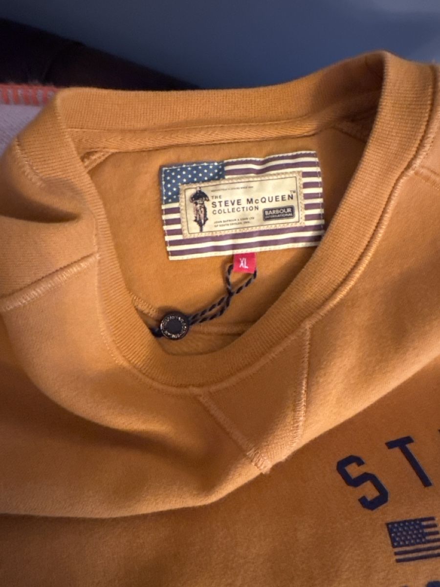 Barbour Pullover Steve McQueen XL Gelb Neu (Neu (gemäss Beschreibung ...