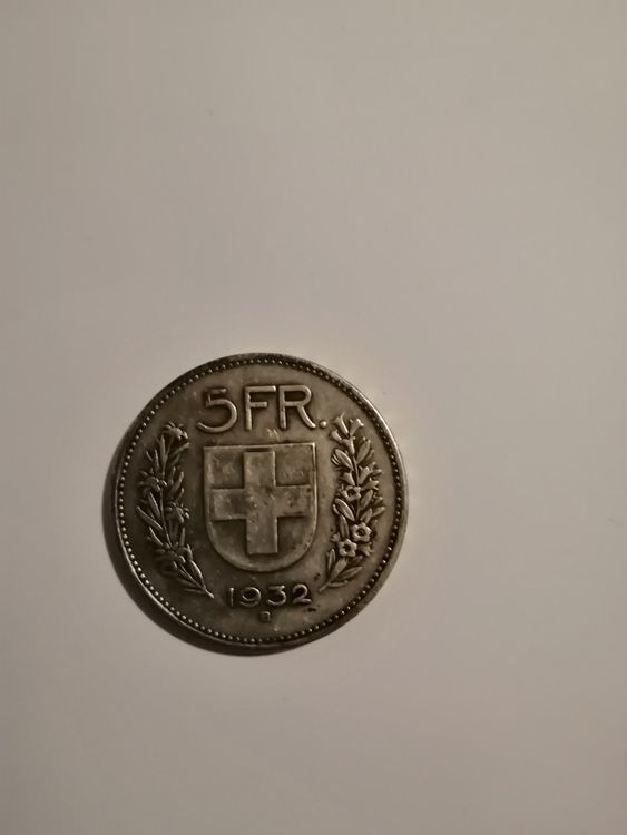 5 francs Suisse 1932 B Patine moyenne (Gebraucht) in Sierre für CHF 8 – mit Lieferung auf ...