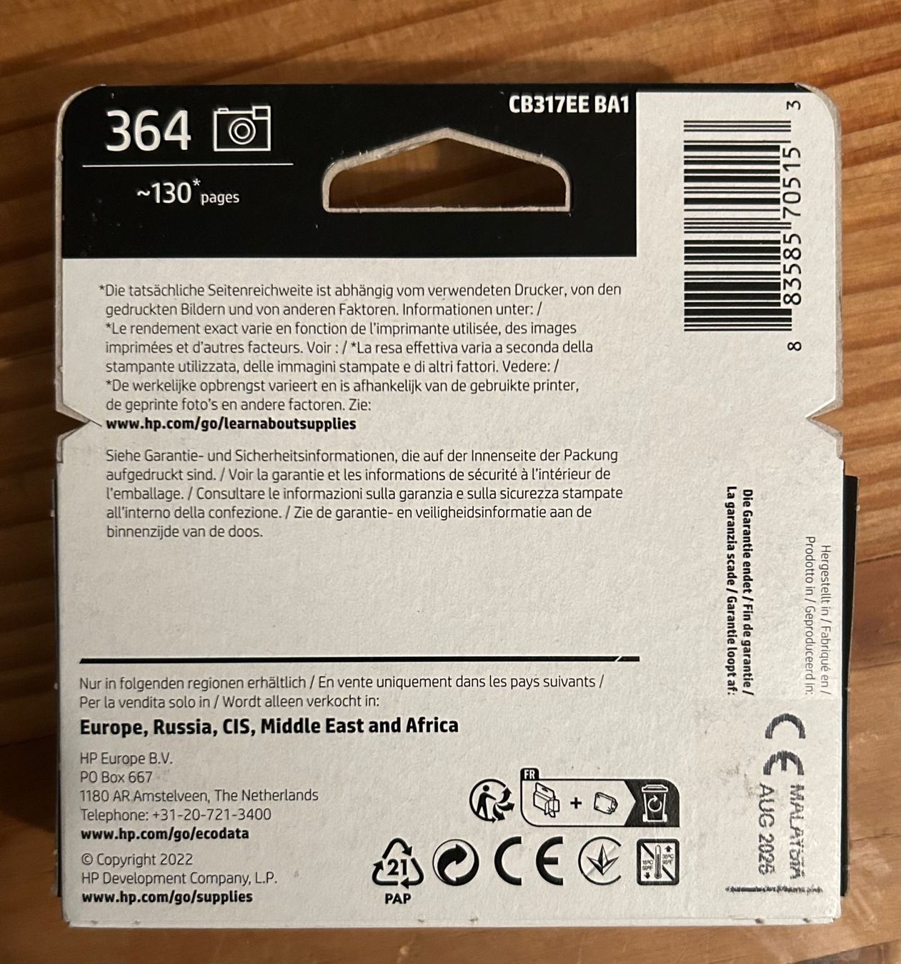 HP 364 Foto Druckerpatrone – Original HP – Neu & OVP (Neu und ...