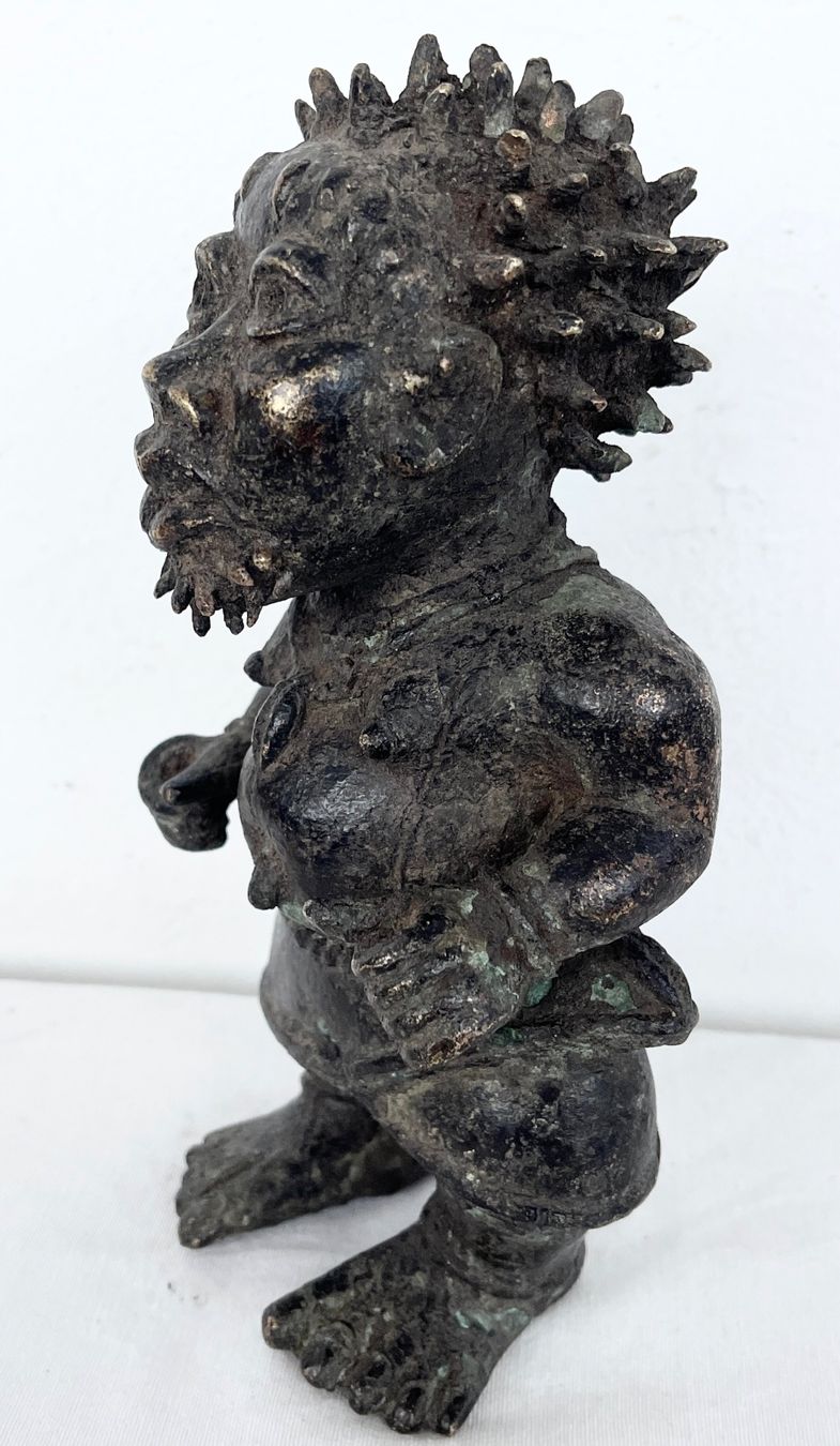 Rarität alter Benin Bronze Zwerg König Höhe 20,5 cm Kg 1,3 (Gebraucht ...
