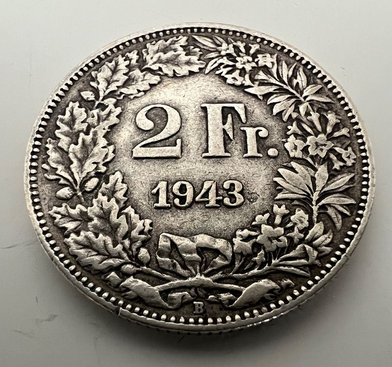 2 Franken 1943, Silber. Ss erhalten | Kaufen auf Ricardo