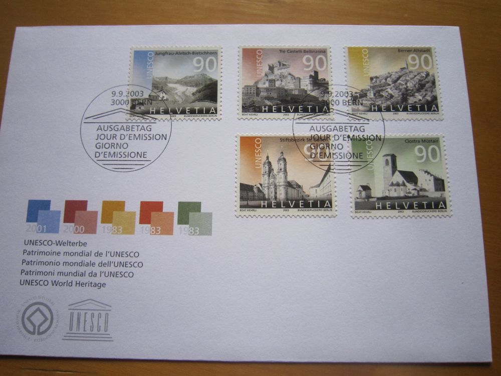 CH 2003 FDC die Hohen Werte AB NUR 75 RP (Gebraucht) in Gordola für CHF ...