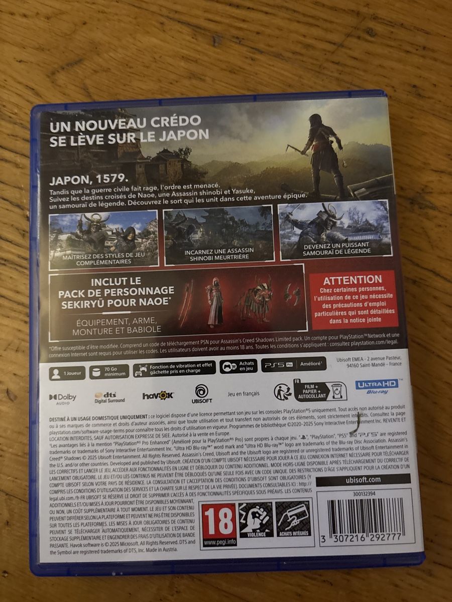 Assassin's Creed Shadows Limited Edition PS5 - New! (Gebraucht) in ...