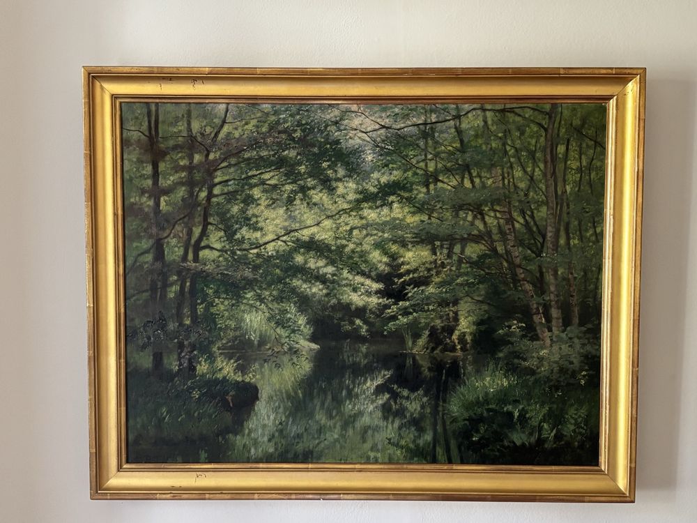 Tableau Forêt et Rivière, Adolphe Potter Suisse (Gebraucht) in Buttes ...