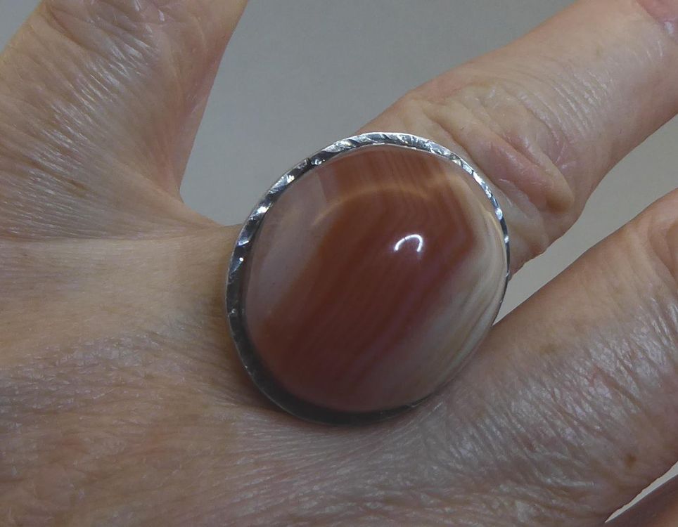 Ring 925 Silber mit echtem Achat Stein (Gebraucht) in Muri AG für CHF ...