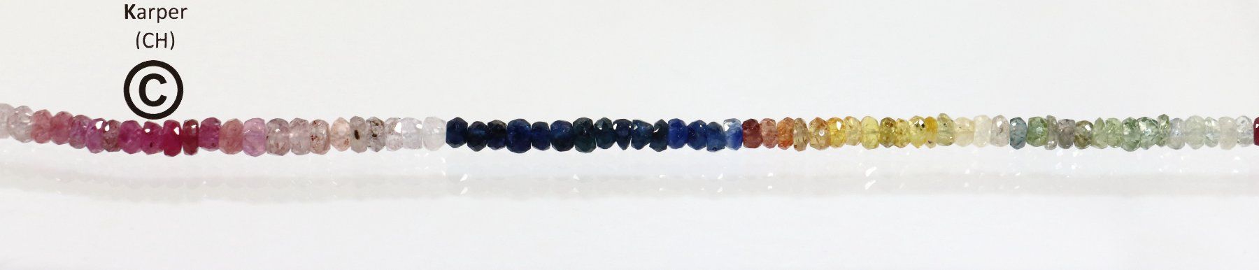 Korund - Saphir Strang / Rang Corindon - Saphire, Fac. 41cm (Neu und ...