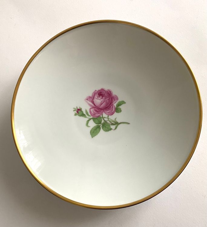 Schale / Gebäckteller Fürstenberg, Rote Rosen, Ø ca. 20,5 cm | Kaufen auf Ricardo