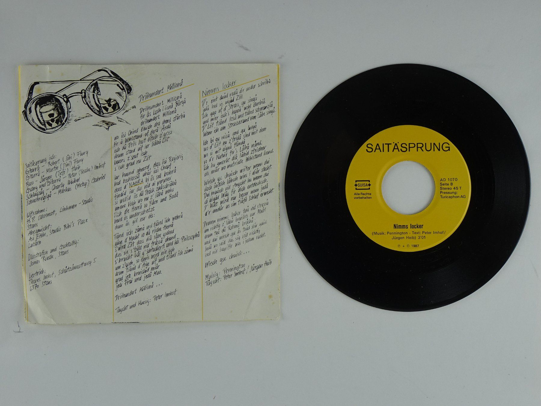 Saitäsprung [CH] - Driihundert Millionä b/w Nimms Locker (Gebraucht) in ...