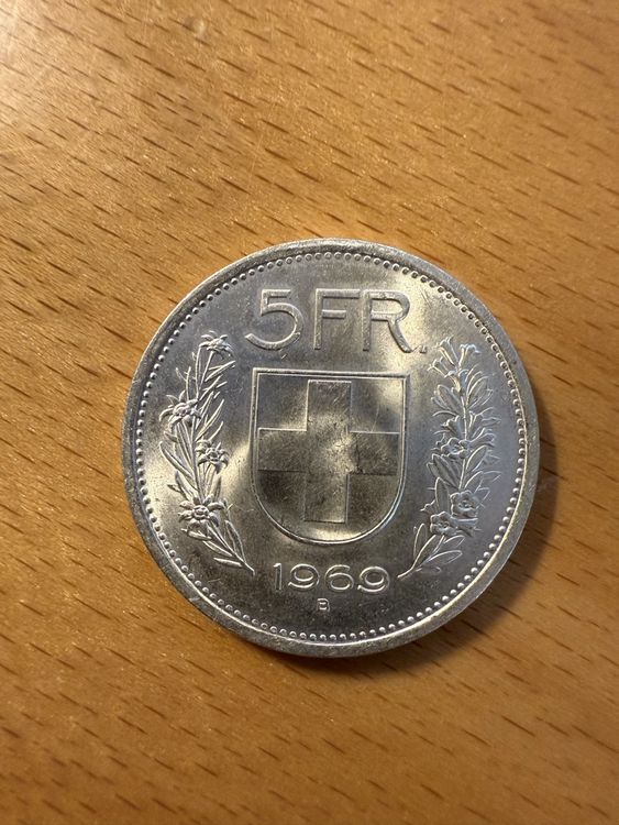 5 Franken 1969 Silber (Gebraucht) in Gurmels für CHF 12 – mit Lieferung auf Ricardo kaufen
