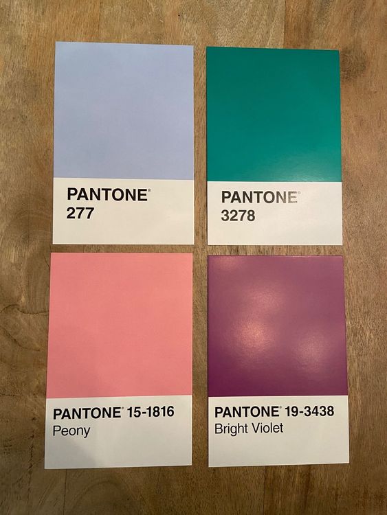 4 AK Karten Pantone Color neu Postkarten (Neu (gemäss Beschreibung)) in ...
