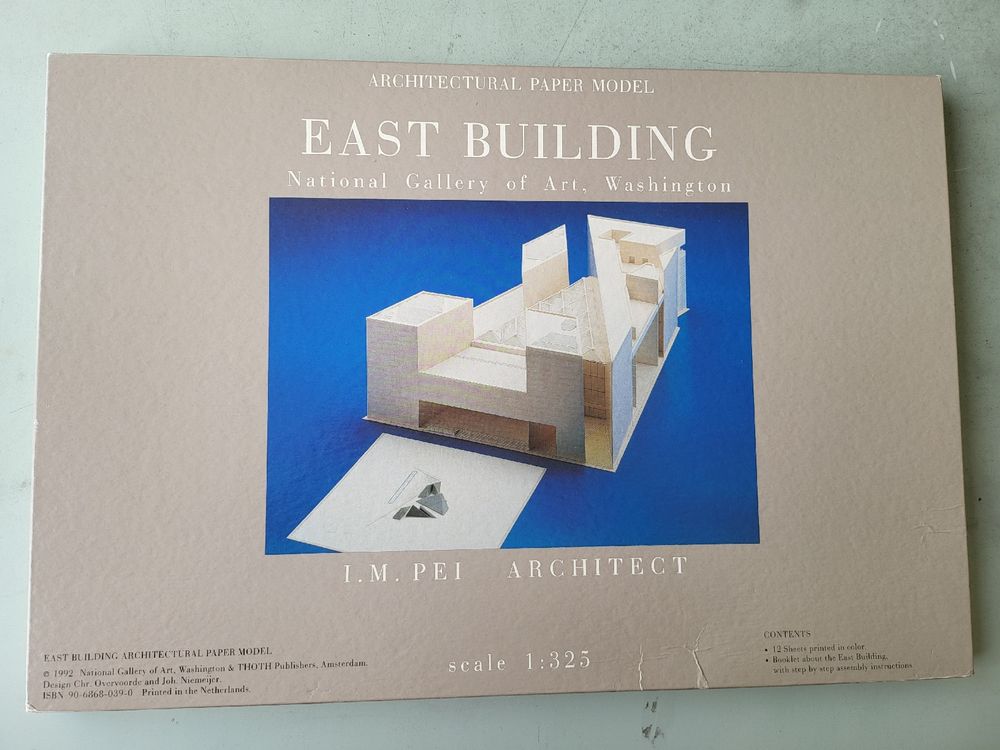 East Building NGA Paper Model I.M. Pei Architect 1:325 sca (Neu (gemäss ...