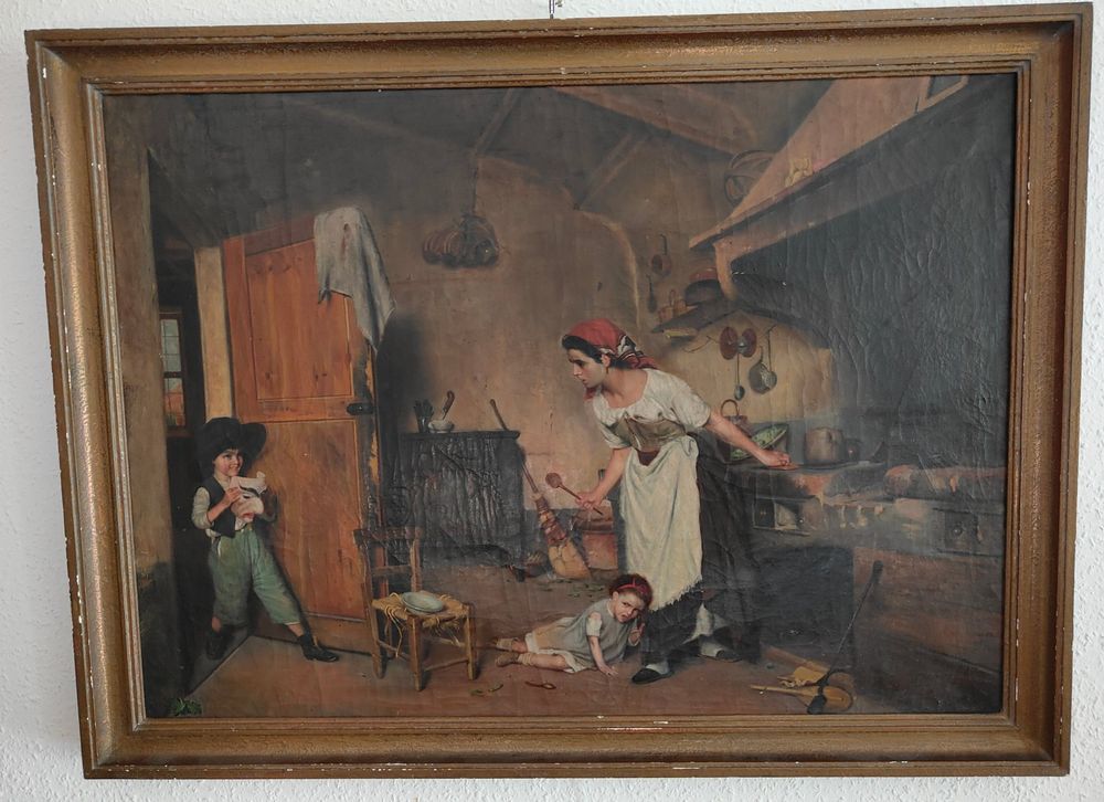 GAETANO CHIERICI (1838 - 1920) "LE MASQUE" Huile sur toile (D'occasion ...