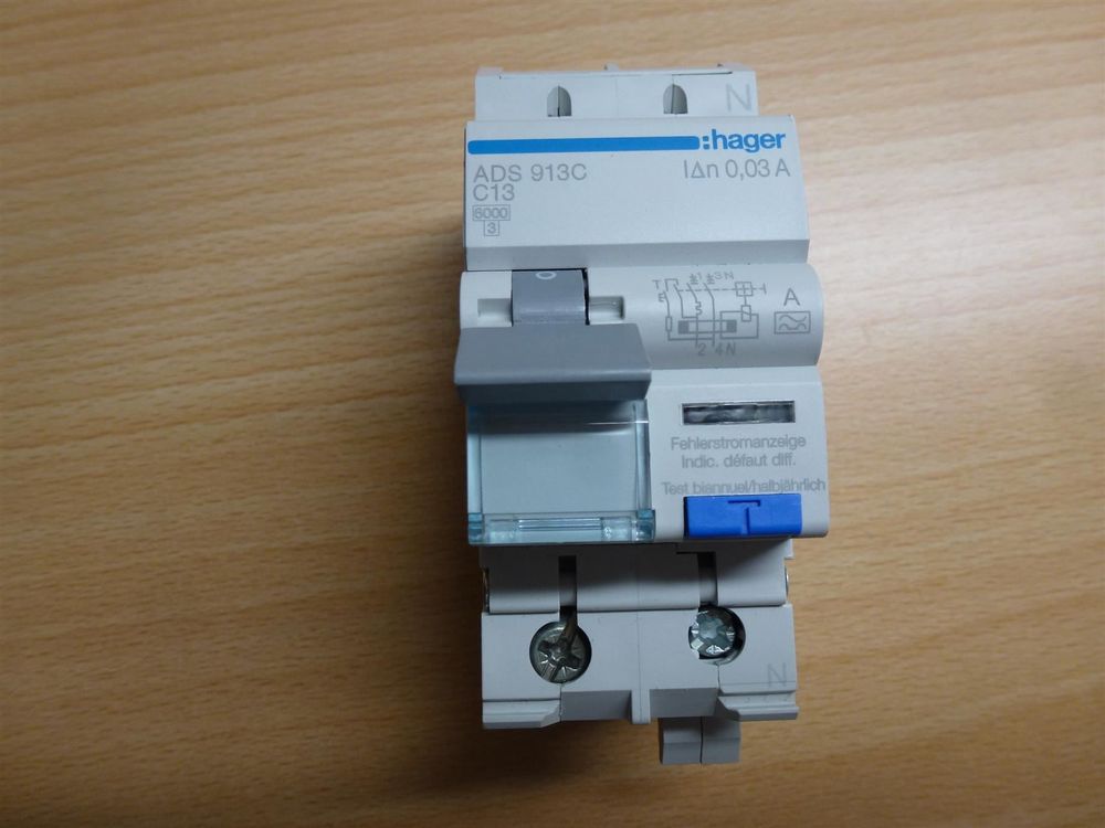 FI-LS C13 30mA Hager ADS 913C | Kaufen auf Ricardo