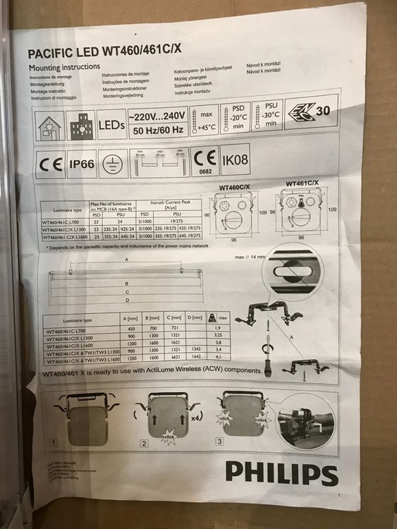 Lampe lineaire LED Philips pacific 460/461C/X | Kaufen auf Ricardo
