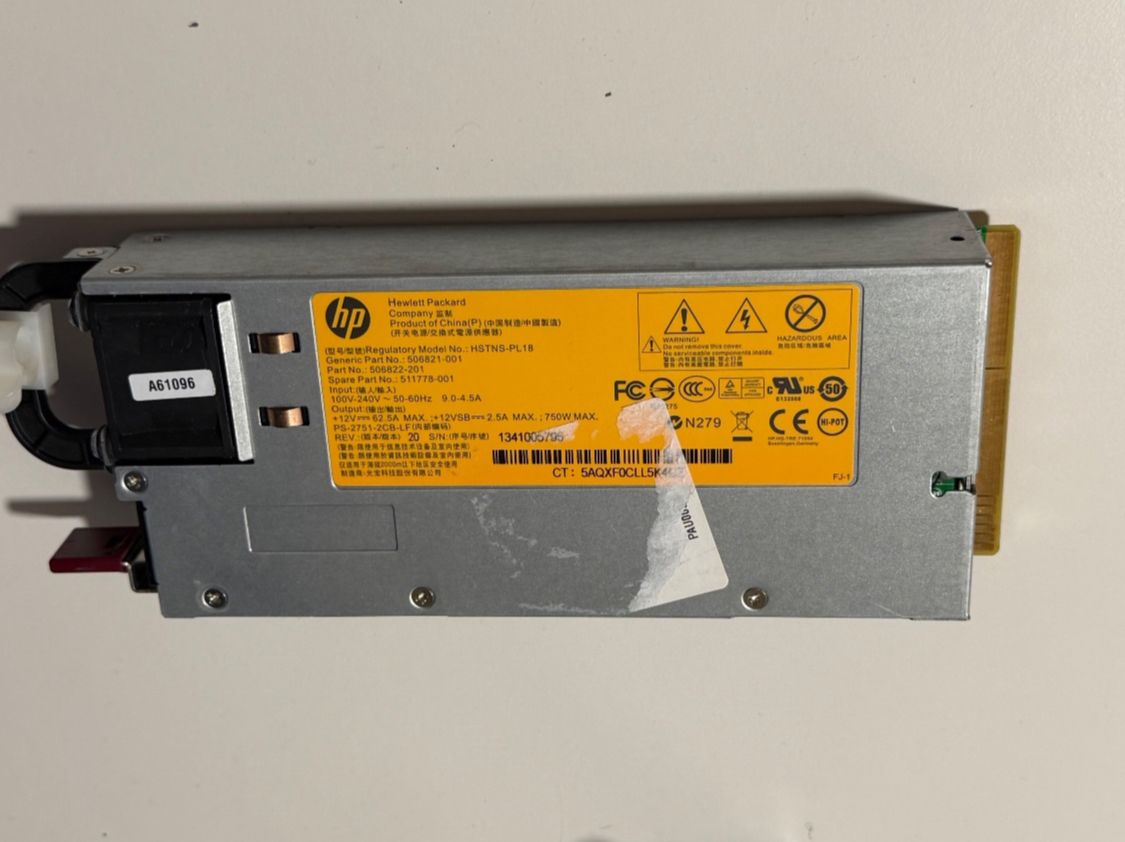 HP Server Netzteil 750W (Gebraucht) in St. Gallen für CHF 15 – mit ...