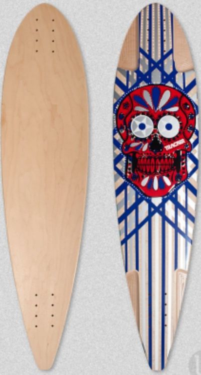 Longboard Deck Tracker SKULL MILL Pintail 40 (Neu und originalverpackt ...