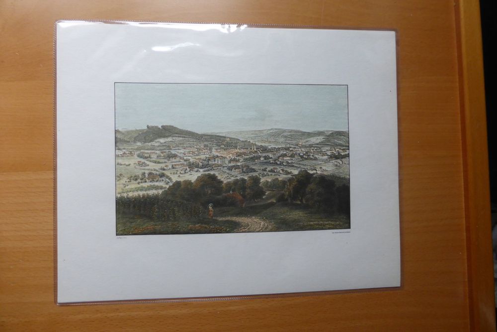Stich Winterthur von Nordosten um 1864 - num. 380/500 (Neu und originalverpackt) in Brunnadern ...