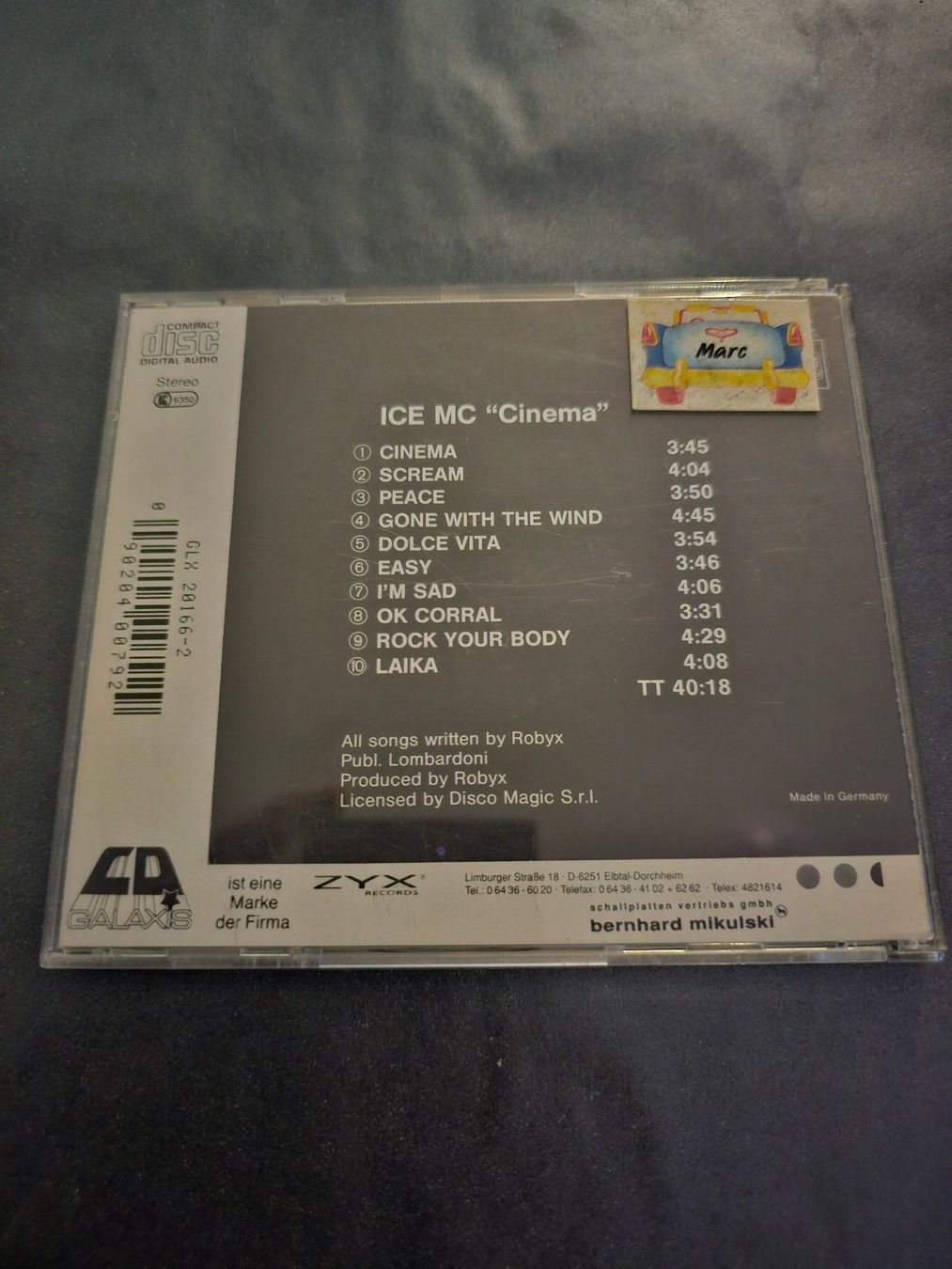 CD - ICE MC – Cinema (1990, Hip-House) (Gebraucht) in Biberist für CHF ...