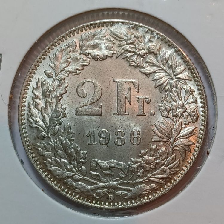 2 Franken 1936 unz-stgl (Neu (gemäss Beschreibung)) in Pfäffikon ZH für CHF 125 – mit Lieferung ...