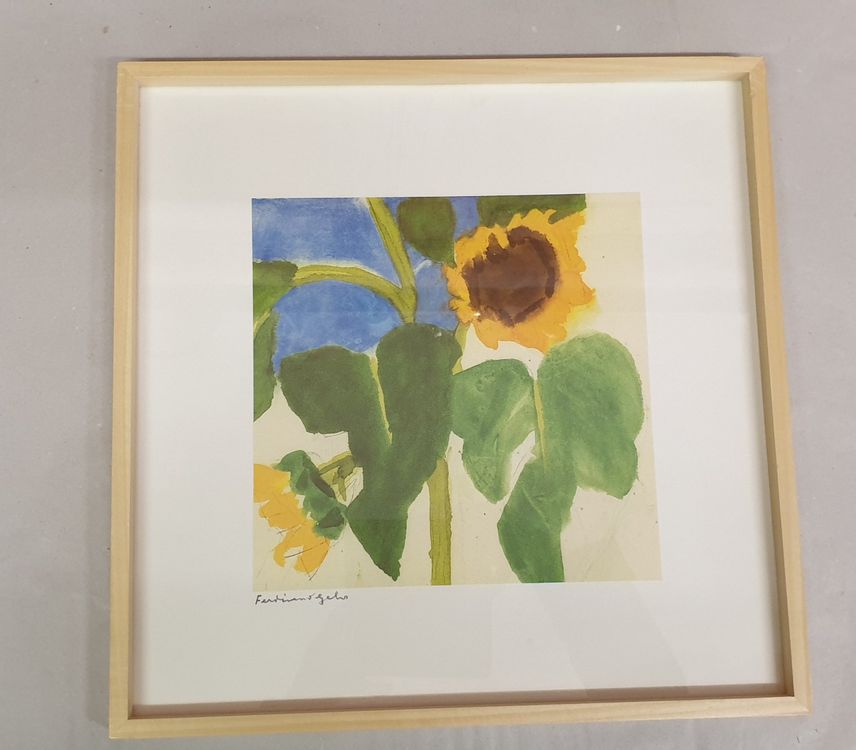 Ferdinand Gehr Kunstdruck handsigniert Sonnenblumen (Gebraucht) in Emmen für CHF 21 – mit ...