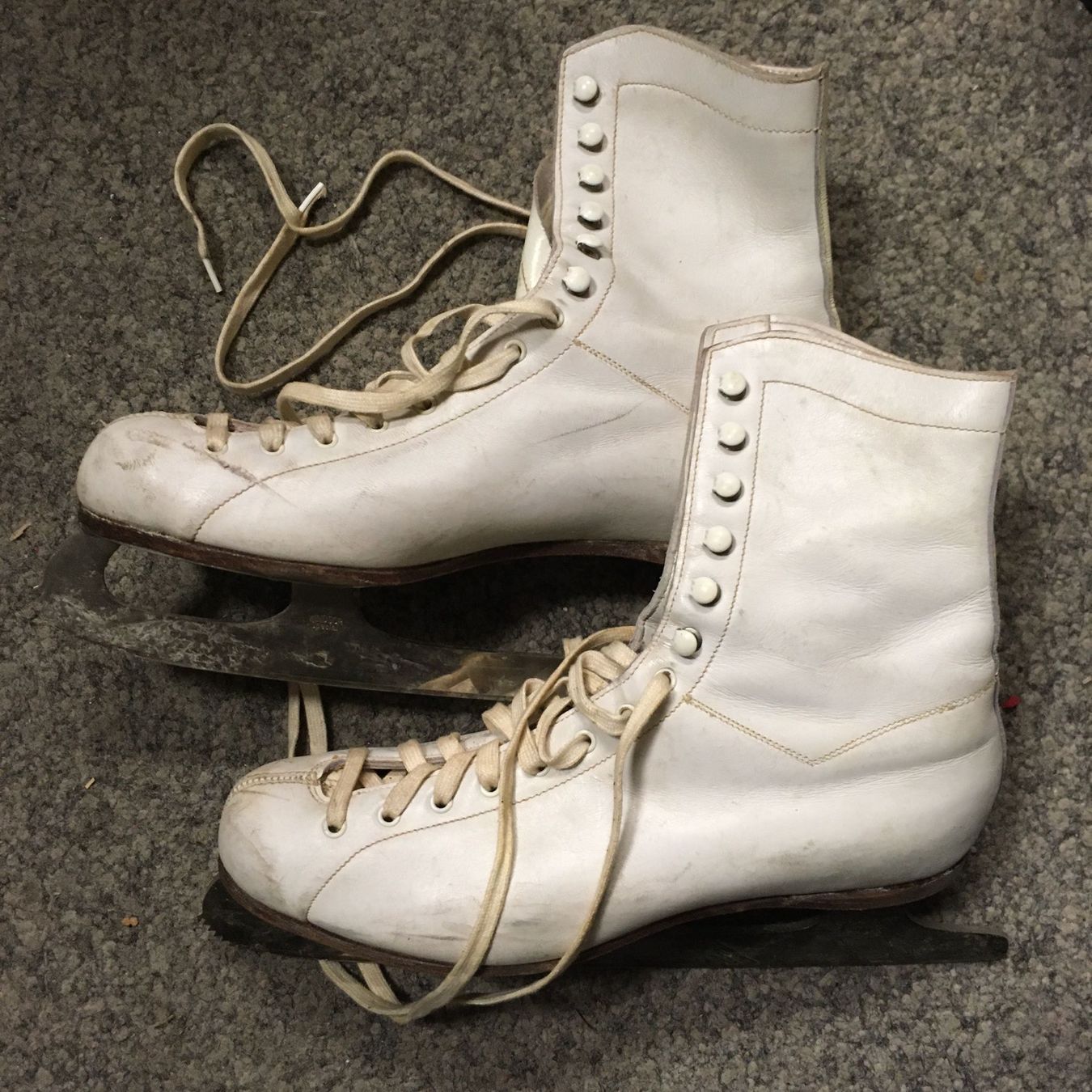 Vintage Graf Windsor Damen Schlittschuhe weiss Gr 38 alt (Gebraucht) in ...