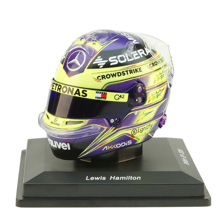 Lewis Hamilton Mercedes AMG Formel 1 Helm 1:5 - 2024 British (Neu und ...