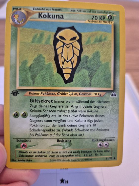 Pokemon Kokuna 1.Edition Neo Entdeckung (Gebraucht) in Altstätten SG ...