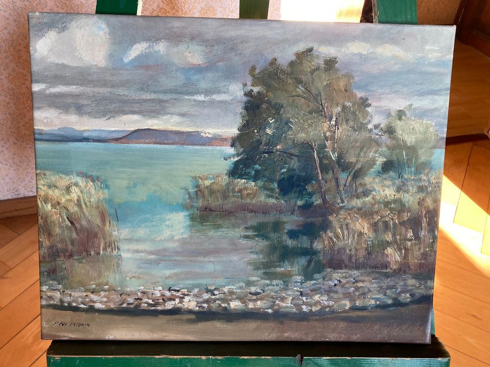 Tableau de Paul-Robert Perrin, le Léman à St-Sulpice . (D'occasion) à ...